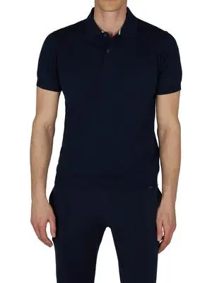 Paul & Shark Cotton Button Polo - Blue
