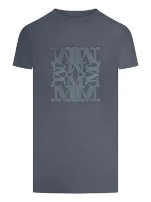 Max Mara Giova T-shirt With Monogram Detail - Gray