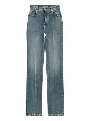 Balenciaga High Waist Slim Jeans - Blue
