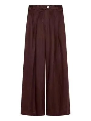 Marella Wide Leg Trousers - Brown