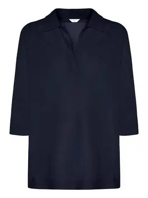Malo Long Sleeve Polo - Blue
