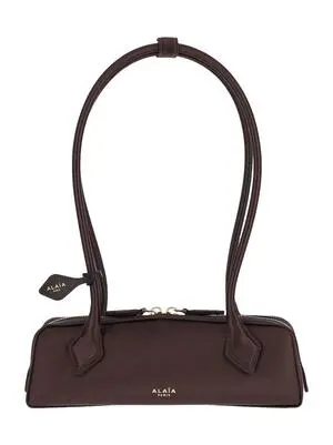 Alaïa Alaïa "Le Teckel" Silk Satin Shoulder Bag Brown
