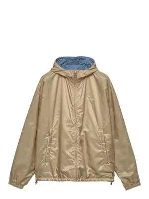 Prada Reversible Re-nylon Jacket With Hood - Black