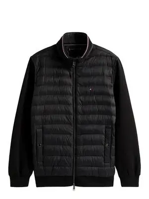 Tommy Hilfiger Quilted Zip-up Jacket With Stand Collar - Black