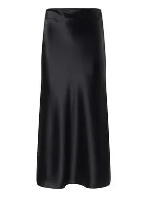 Galvan Valletta Satin Midi Skirt - Black