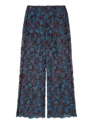 ALEMAIS Francine Lace Wide-leg Pants - Brown