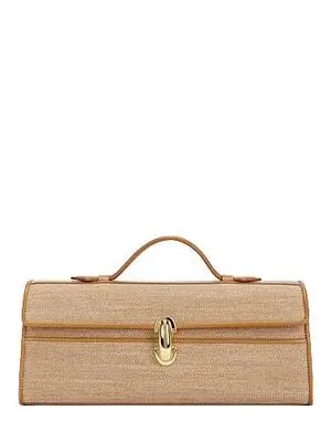 Savette Slim Symmetry Canvas Pochette Bag - Saddle