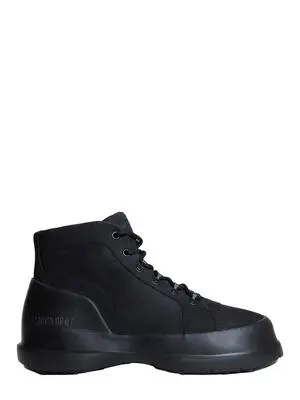 Moon Boot Water Repellent Nubuck Lace-up Boots - Black