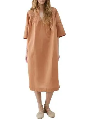 MANGO MANGO Cotton Nightgown With Lace Trim
