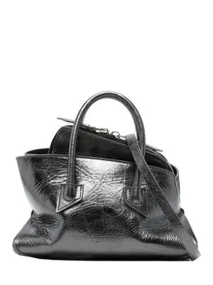 Attico Leather Tote Bag - Gray