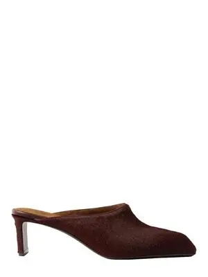 Khaite KHAITE Colt Calf Hair Mules Brown