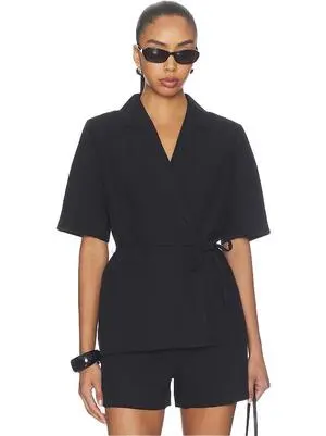 ALIGNE Carrie Linen Mix Blazer - Black