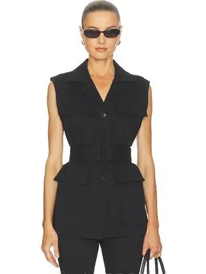 A.L.C. Cameron Belted Vest - Black
