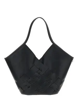 Hereu Coloma Woven Leather Tote - Black