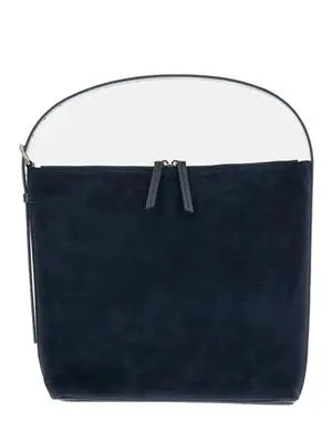 A.p.c. A.P.C. Suede Shoulder Bag With Gold-Tone Buckle Blu