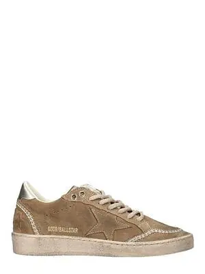 GOLDEN GOOSE Golden Goose Ballstar Suede Trainers Tan Comb