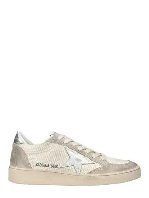 GOLDEN GOOSE Ballstar Suede And Mesh Trainers - Beige Oth