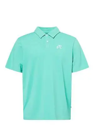 MALBON Fairway Woven Polo T-shirt - Marine Green