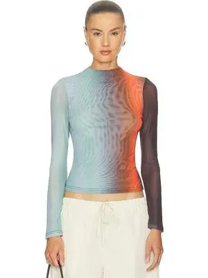 ROAME. Roame Evie Mesh Long Sleeve Top - Blue
