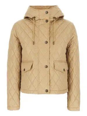 Burberry Quilted Hooded Jacket - Multicolor