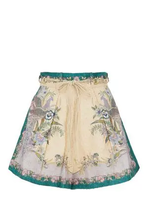 Zimmermann Zimmermann Printed Belted Shorts Multicolor