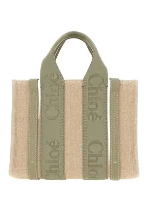 Chloé Canvas Tote Bag With Logo Straps - Multicolor