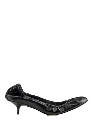 Phoebe Philo PHOEBE PHILO Gathered Leather Kitten Heel Pumps Multicolor