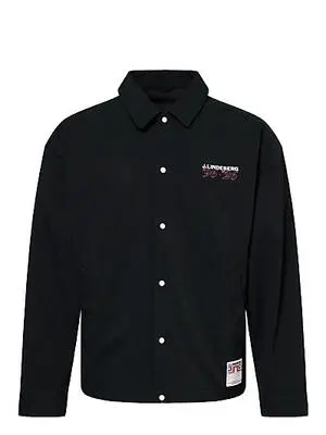 J. Lindeberg Woven Jacket With Logo Detail - Black