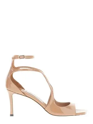 JIMMY CHOO JIMMY CHOO AZIA 75 Patent Leather Strappy Heeled Sandals