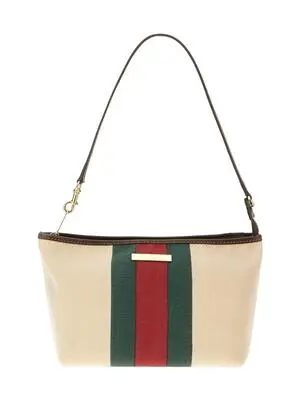 Gucci Canvas Bag With Stripe Detail - Multicolor