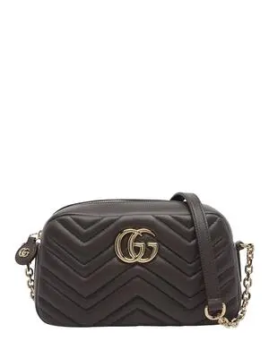 Gucci Gg Marmont Puffer Effect Crossbody Bag - Brown