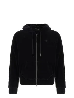 TOM FORD Velour Zip-up Hoodie - Multicolor