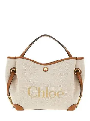 Chloé Canvas And Leather Trimmed Tote Bag - Multicolor