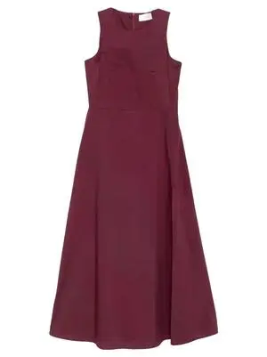 VICOLO Sleeveless Side-slit Midi Dress - Red