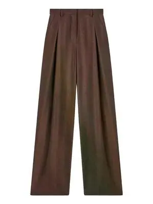RETORI Retro Sartorial Double-pleated Wool Trousers - Brown