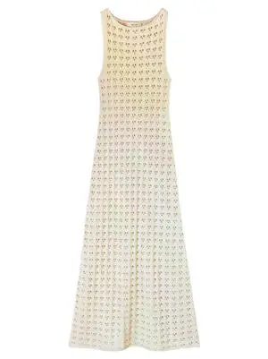 RETORI Retro Openwork-stitch Knit Maxi Dress - Neutrals