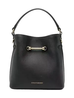 Strathberry Mini Corda Bucket Bag - Black