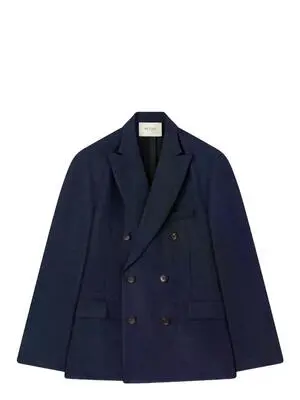 RETORI Double-breasted Peak-lapel Blazer - Blue