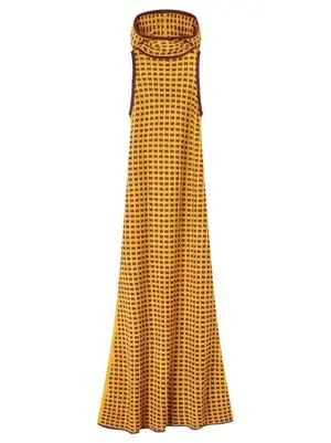 RETORI Retro Maxi Hooded Dress - Yellow