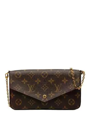LOUIS VUITTON Monogram Pochette Felicie Crossbody Bag - Brown