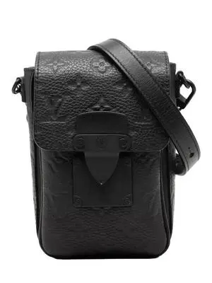 LOUIS VUITTON Monogram Taurillon Vertical Trunk Wearable Wallet Crossbody Bag - Black