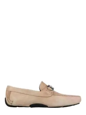 FERRAGAMO Parigi Suede Driving Loafers - Neutrals