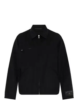 MAISON MARGIELA Wool Zip-up Jacket With Classic Collar - Black