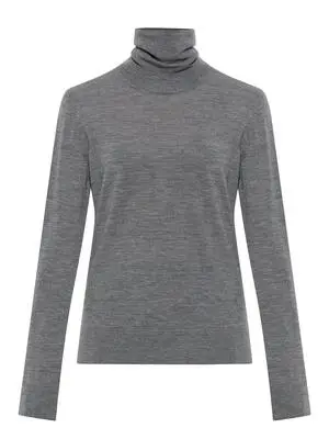 RÓHE Wool Turtleneck With Ribbed Cuffs - Grey