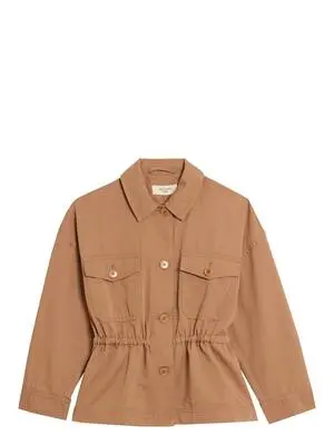 Max Mara Cotton And Linen-blend Jacket - Tan