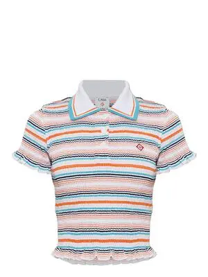 Casablanca Striped Polo Shirt - Multicolour