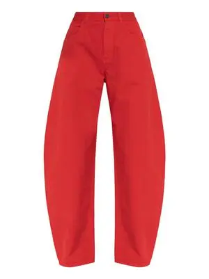 Alaïa Wide-leg Jeans - Red