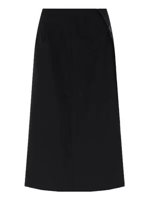 MAISON MARGIELA Wrap Design Buttoned Midi Skirt - Black