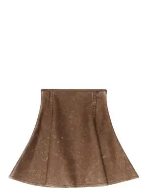 DIESEL® Flared Mini Skirt - Brown