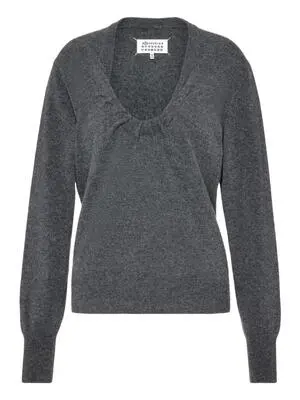 MAISON MARGIELA Twisted Knit Crewneck Sweater - Grey